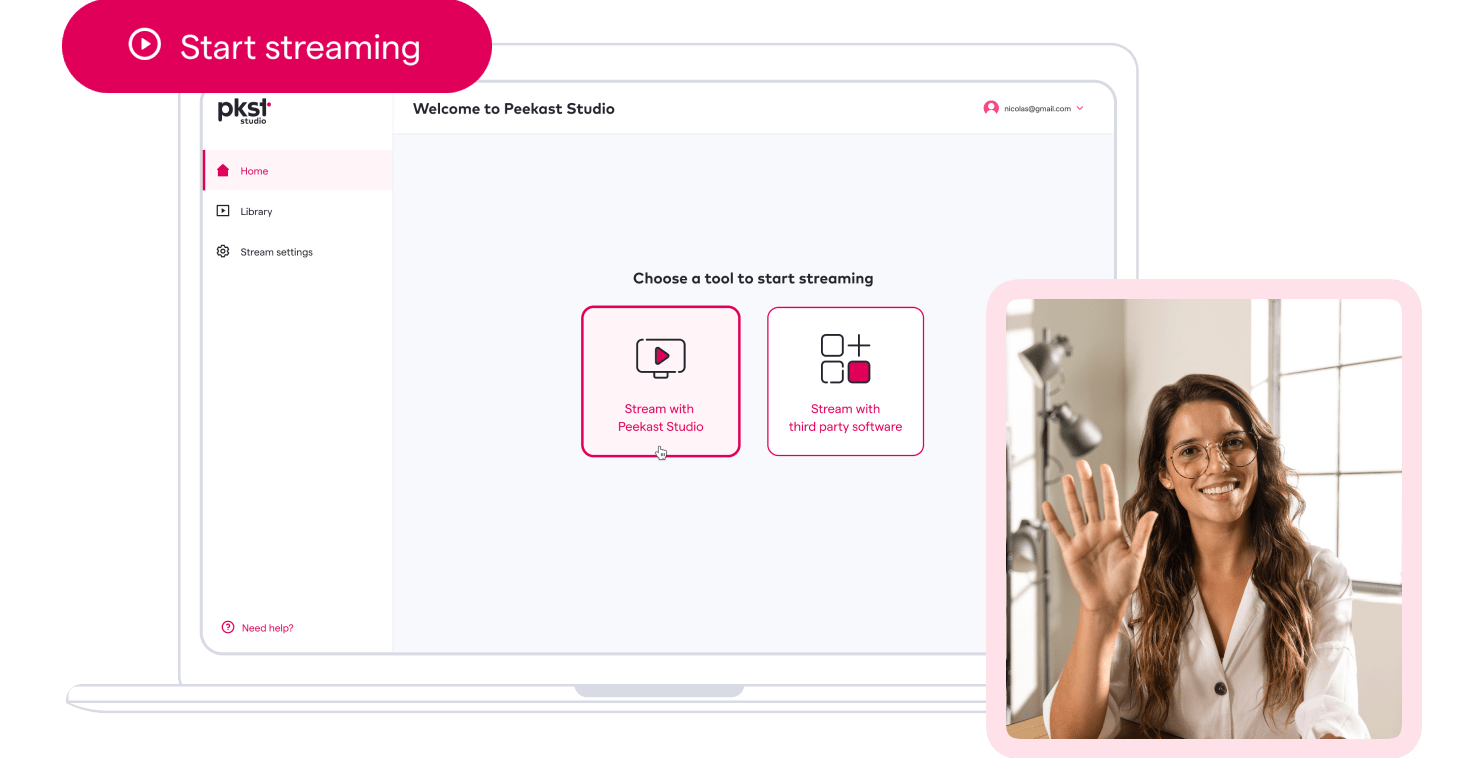 Pkst Studio - Transmite en vivo y comparte